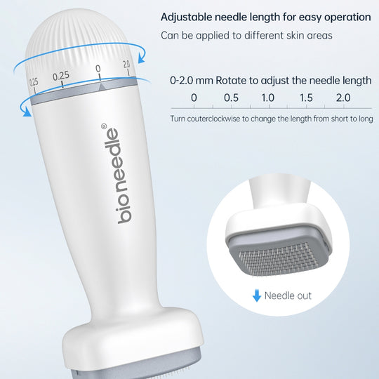 Bio Needle Adjustable Derma Stamp Micro Needling Tool For Hair Growth ...